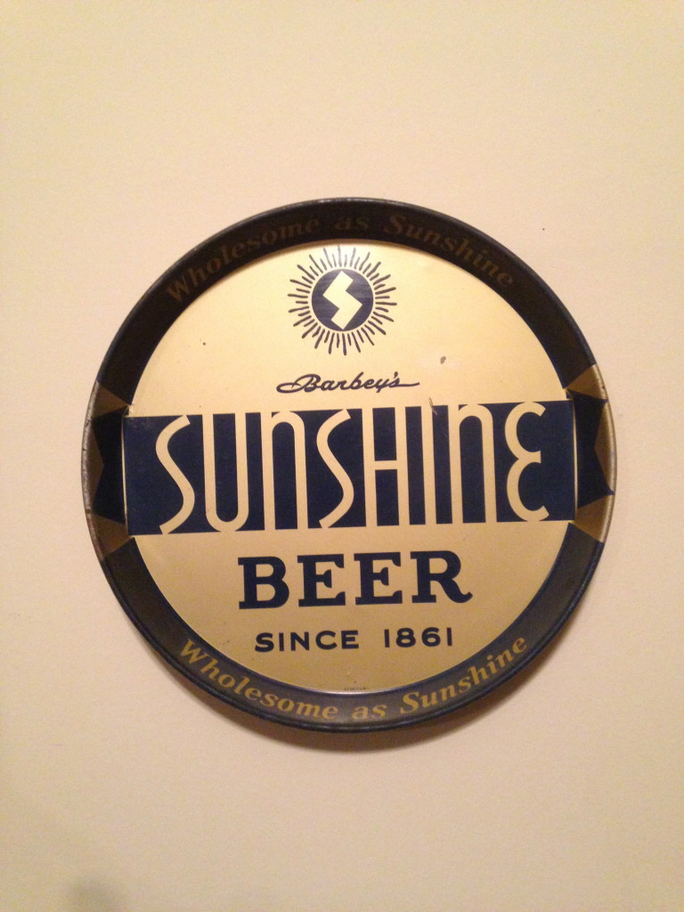 Barbey's Sunshine Beer Tray