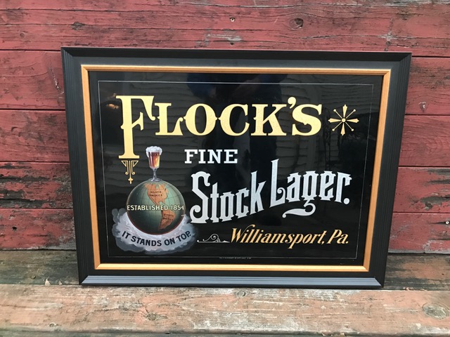 Flock's Fine Stock Lager Beer Sign - Breweriana Aficionado