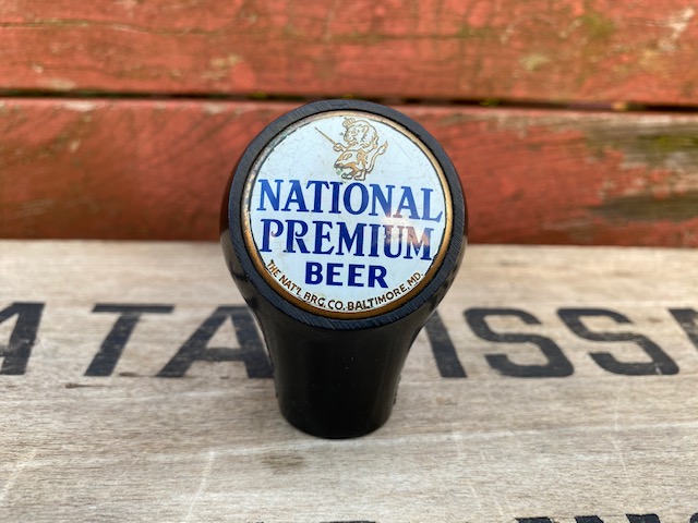 National Premium Beer Ball Tap Knob - Breweriana Aficionado