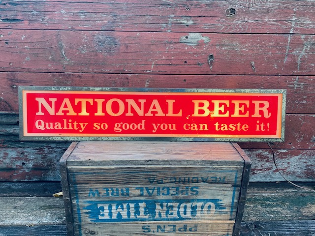 National Beer Lighted Sign - Breweriana Aficionado