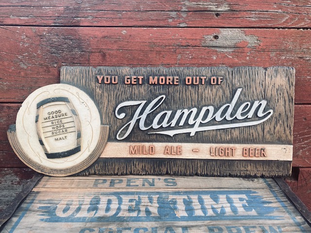 Hampden Beer Keg Sign - Breweriana Aficionado
