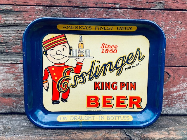 Esslinger King Pin Beer Tray - Breweriana Aficionado