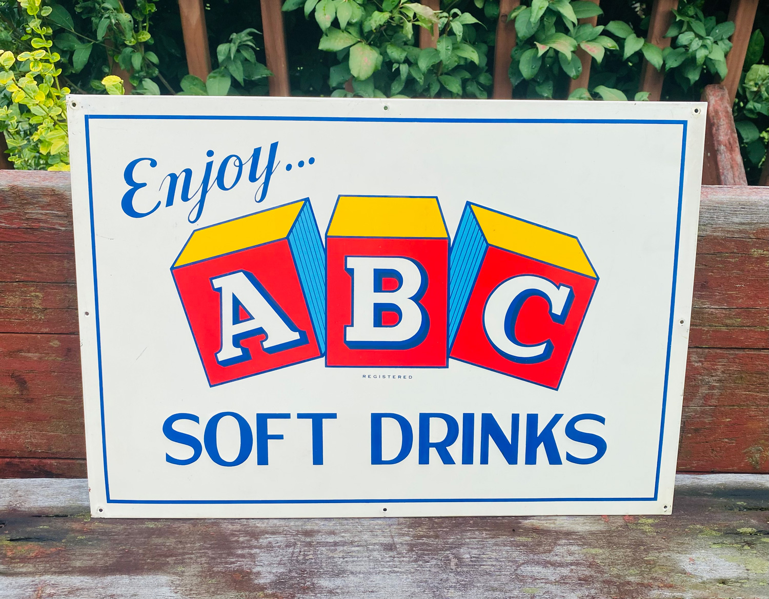 ABC Soft Drinks Sign - Breweriana Aficionado