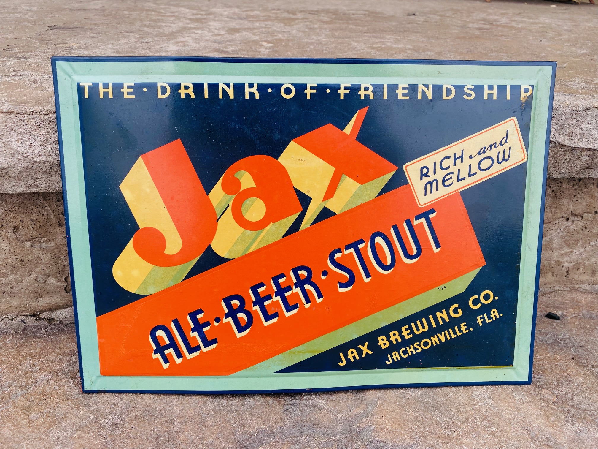Jax Ale Beer Stout Sign - Breweriana Aficionado