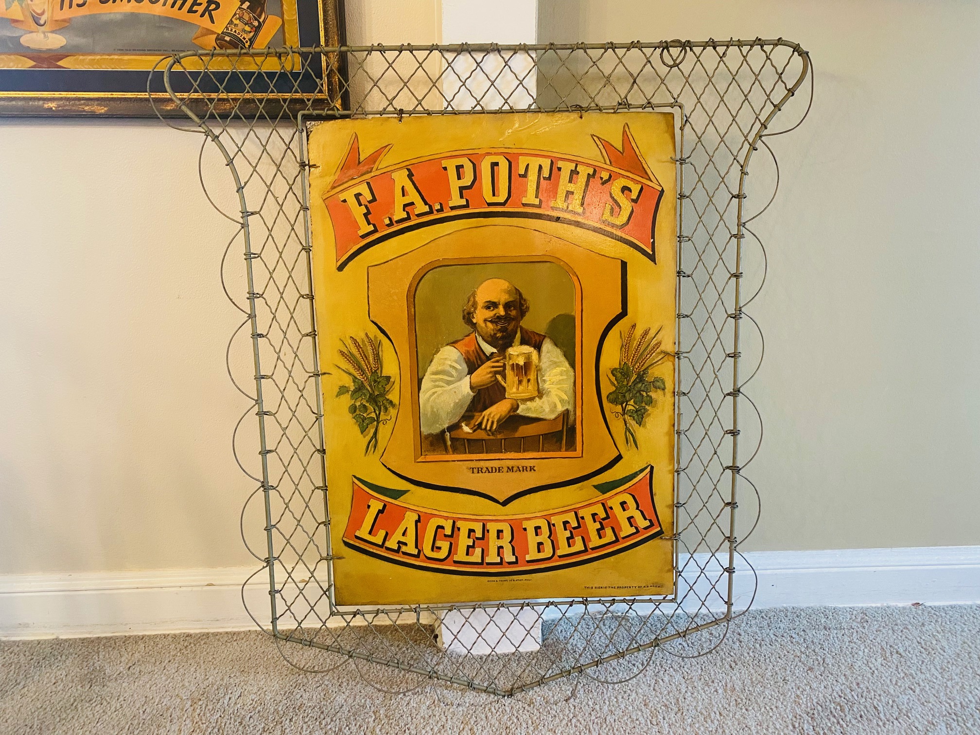 Poth's Lager Beer Sign - Breweriana Aficionado