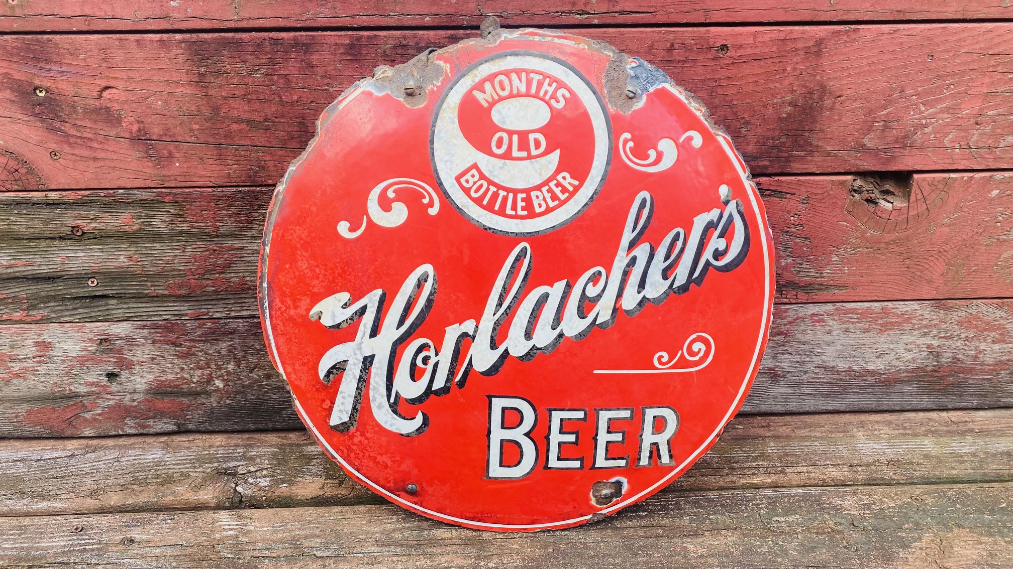 Horlachers Beer Corner Sign: A Piece of History from Allentown, PA ...