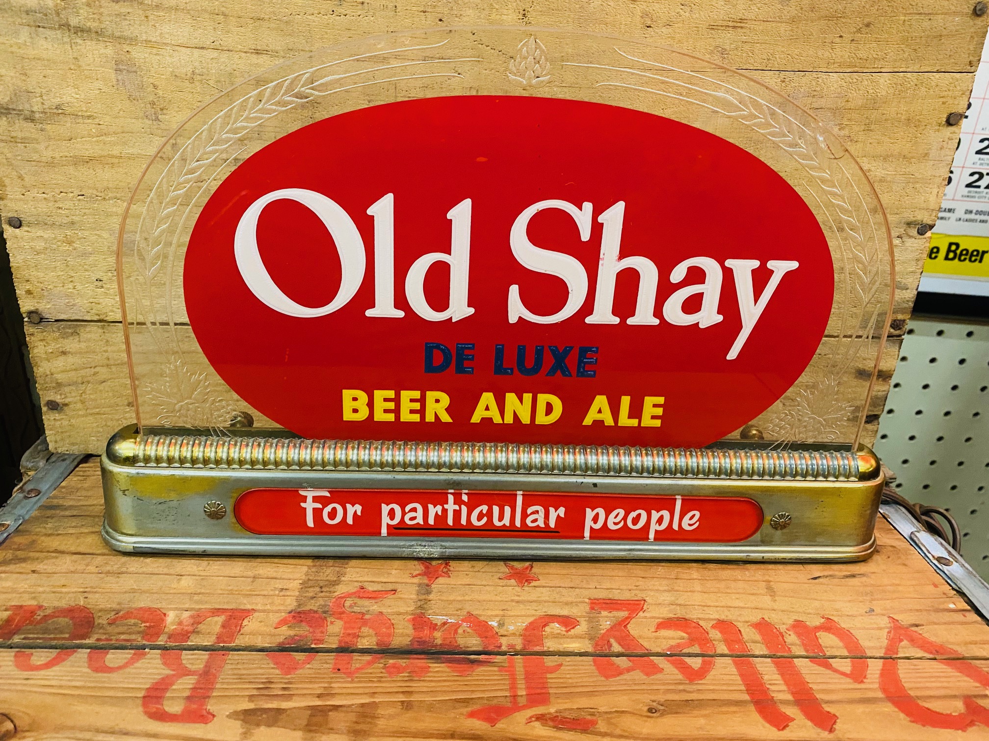 Old Shay Beer Lighted Sign - Breweriana Aficionado