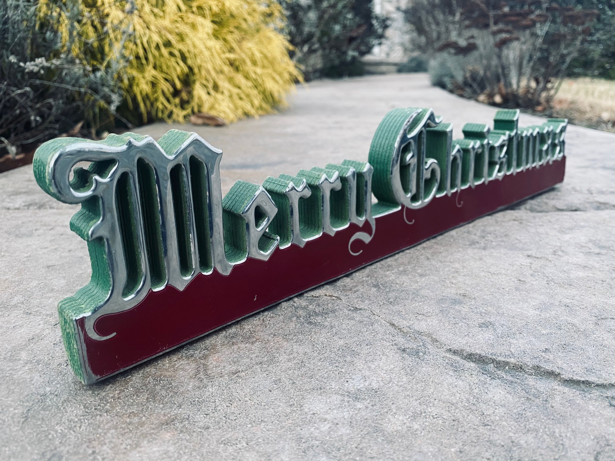 Merry Christmas Foil Sign - Breweriana Aficionado