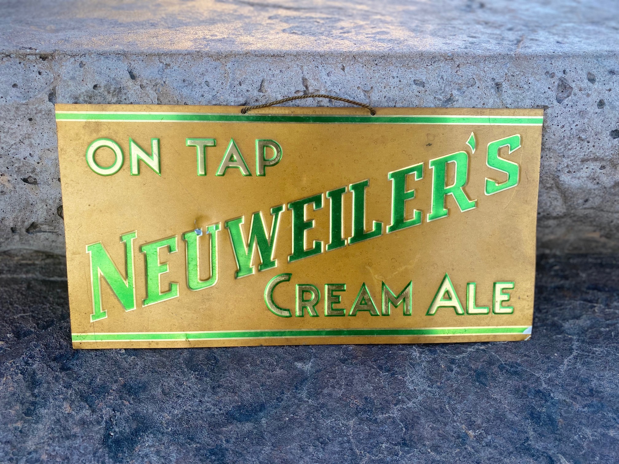 Neuweiler's Cream Ale Sign - Breweriana Aficionado