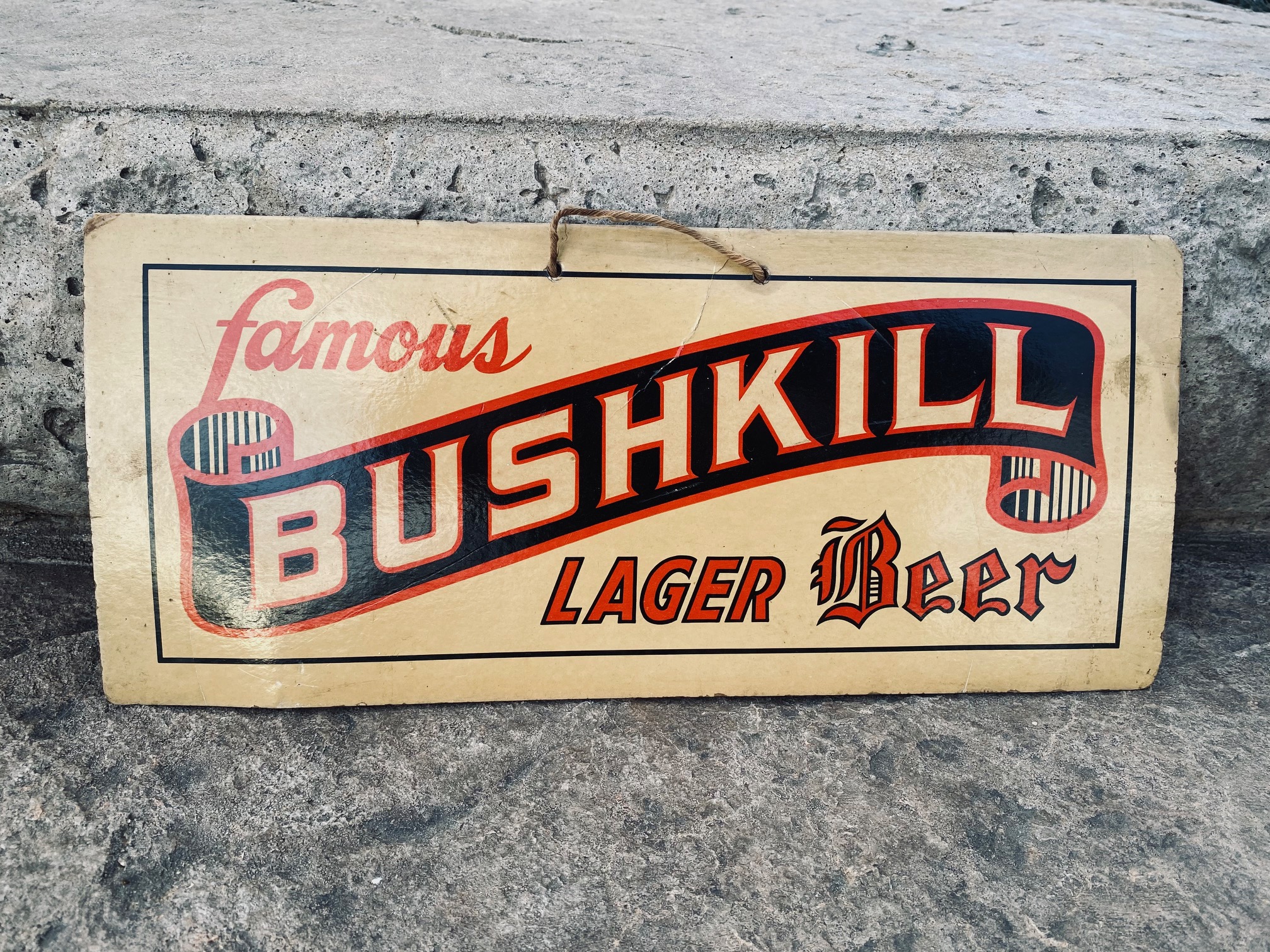 Bushkill Lager Beer Sign - Breweriana Aficionado