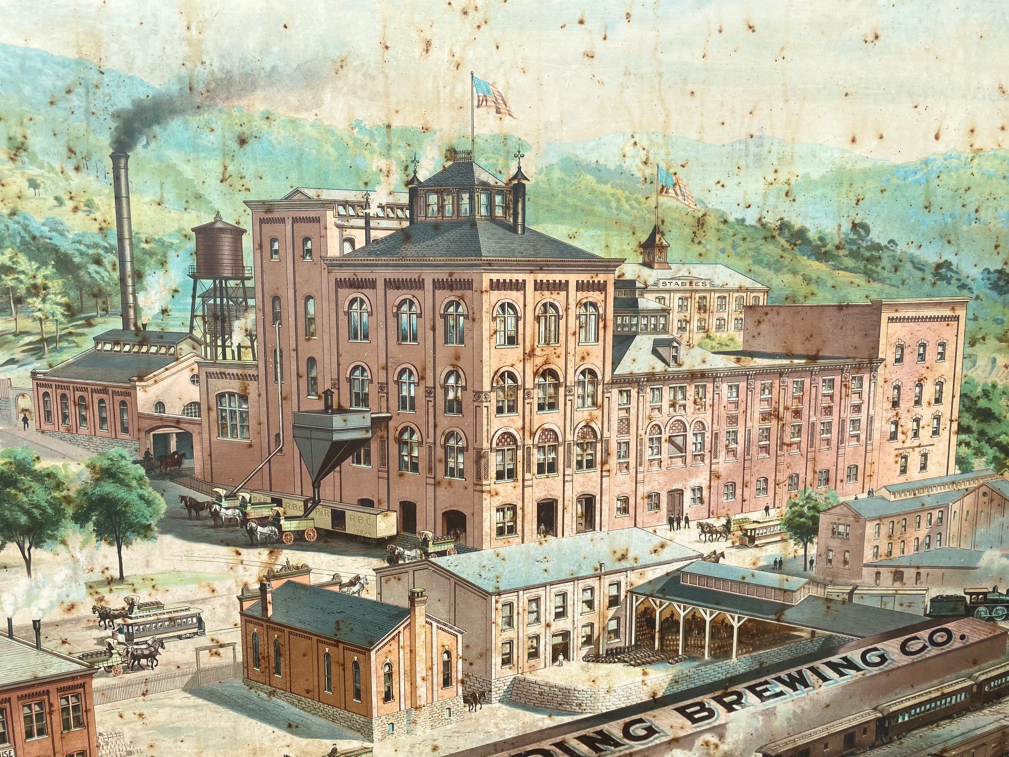 Reading Brewery Factory Scene - Breweriana Aficionado