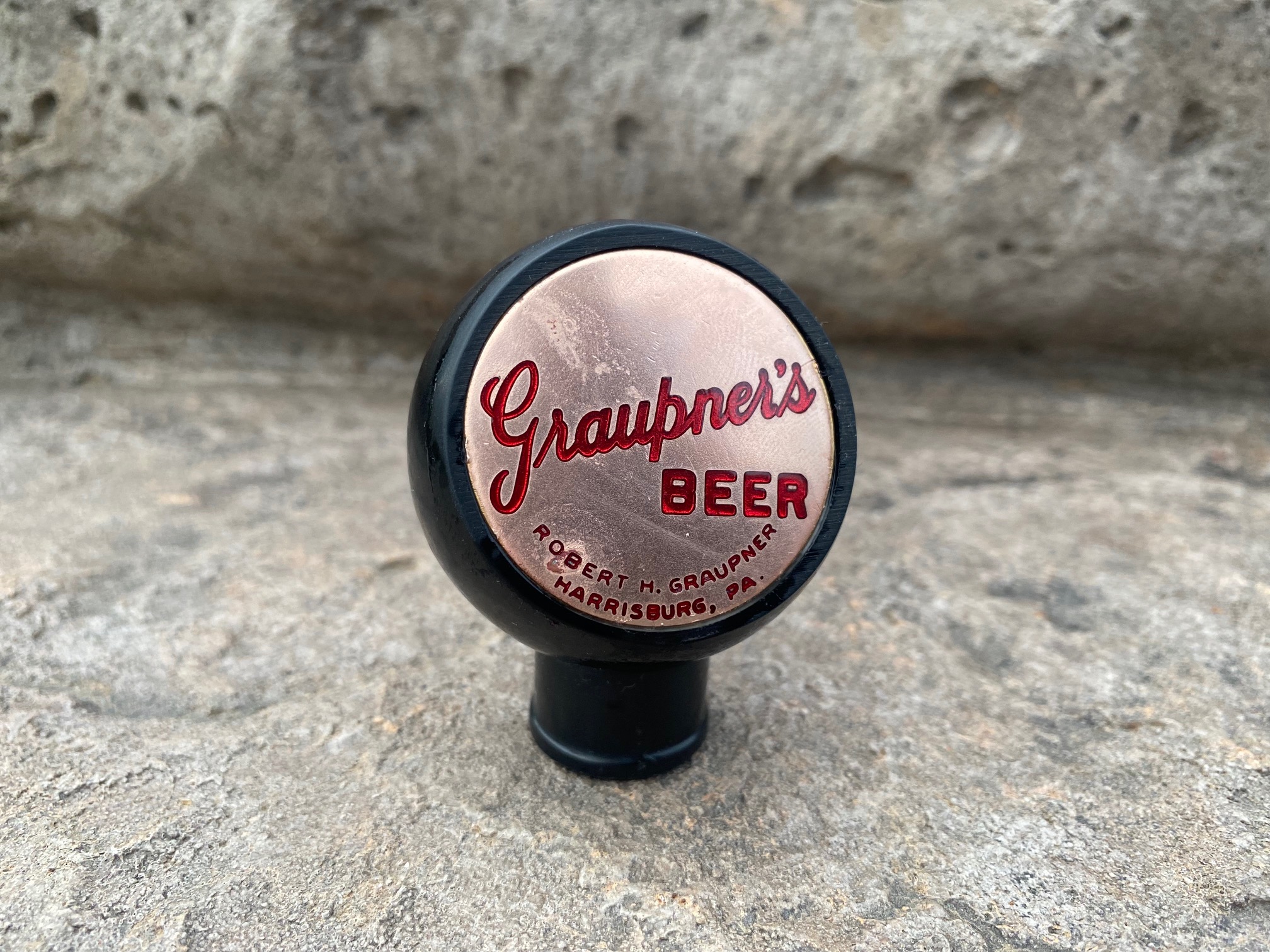 Graupner's Beer Ball Tap Knob - Breweriana Aficionado