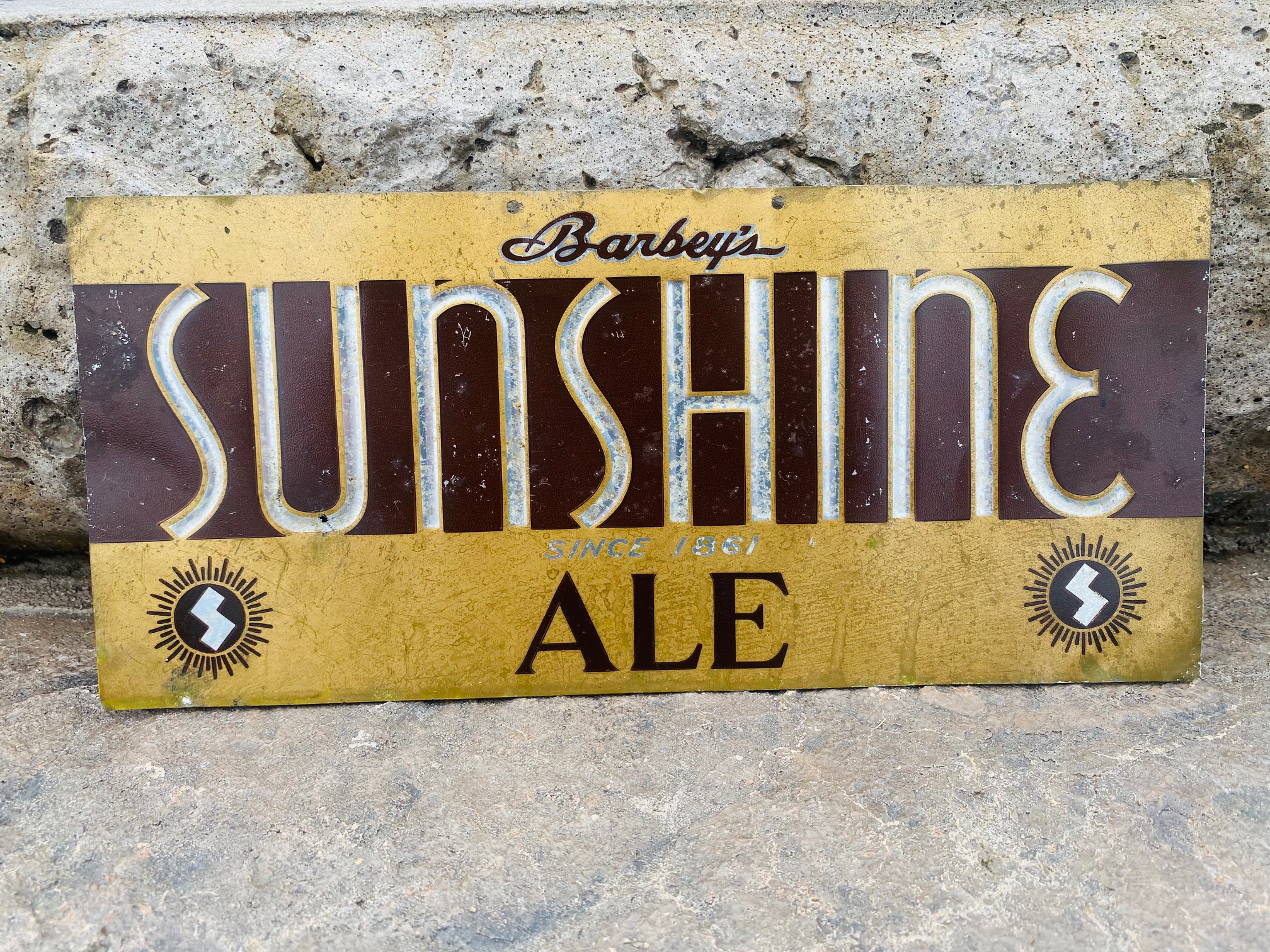 Barbey's Sunshine Ale Sign - Breweriana Aficionado