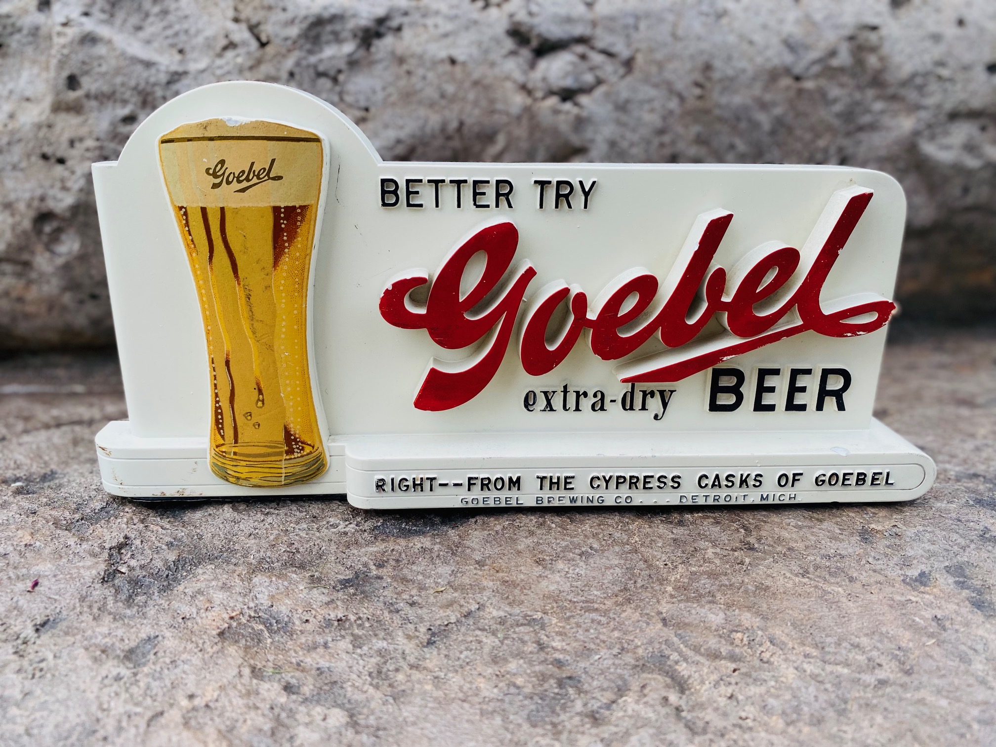 Goebel Beer Chalk Statue - Breweriana Aficionado