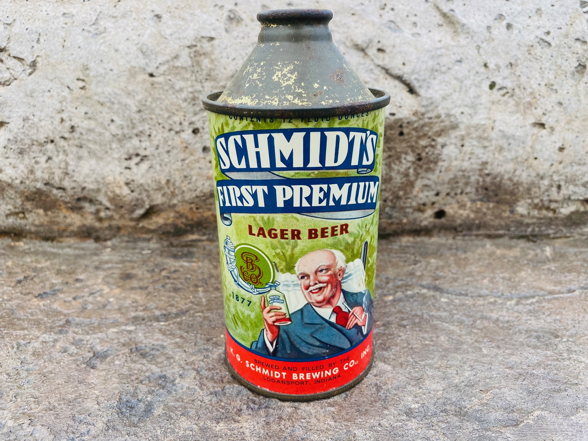 Schmidt's Lager Beer Cone Top - Breweriana Aficionado