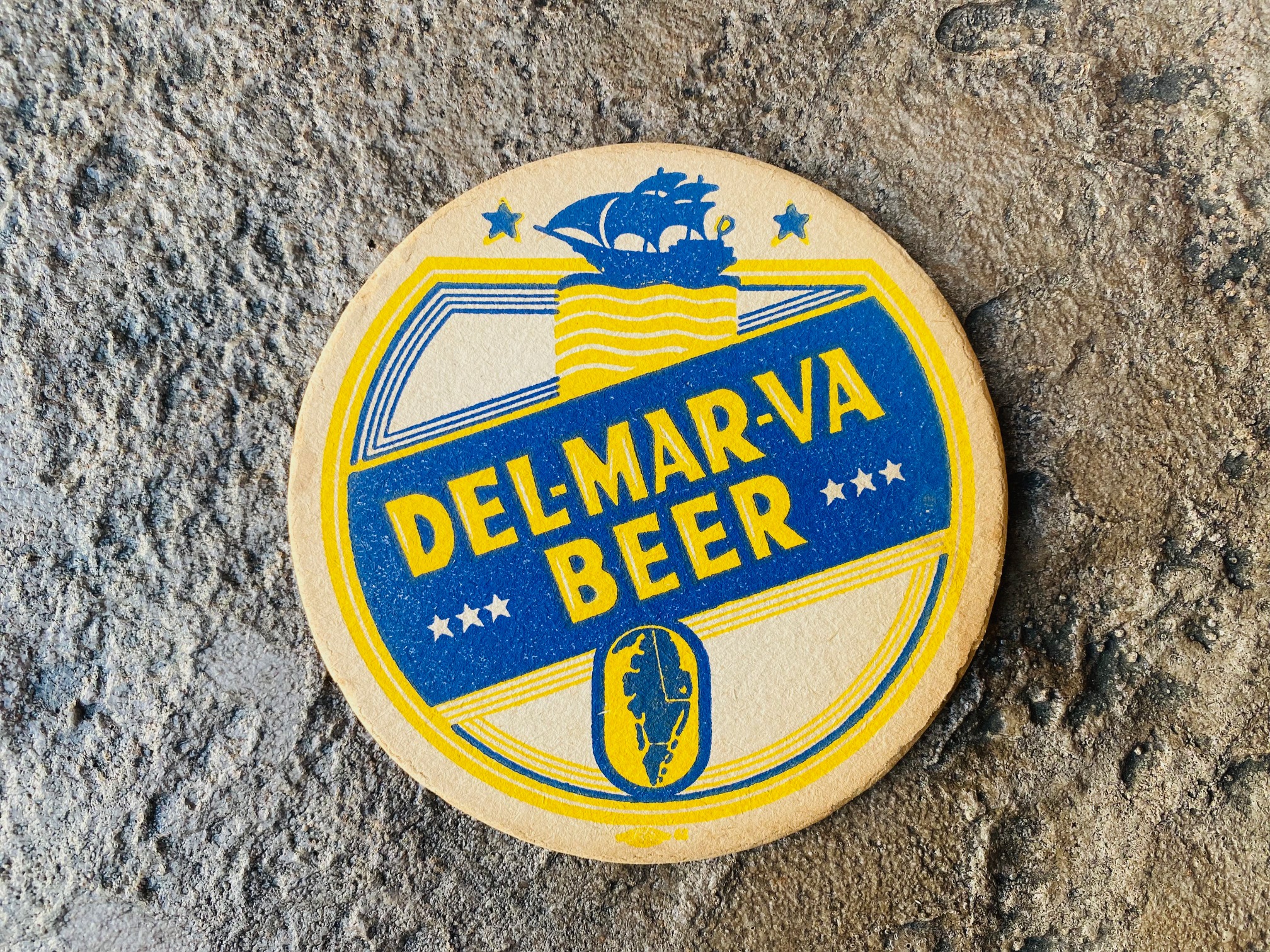 Del-Mar-Va Beer Coaster - Breweriana Aficionado